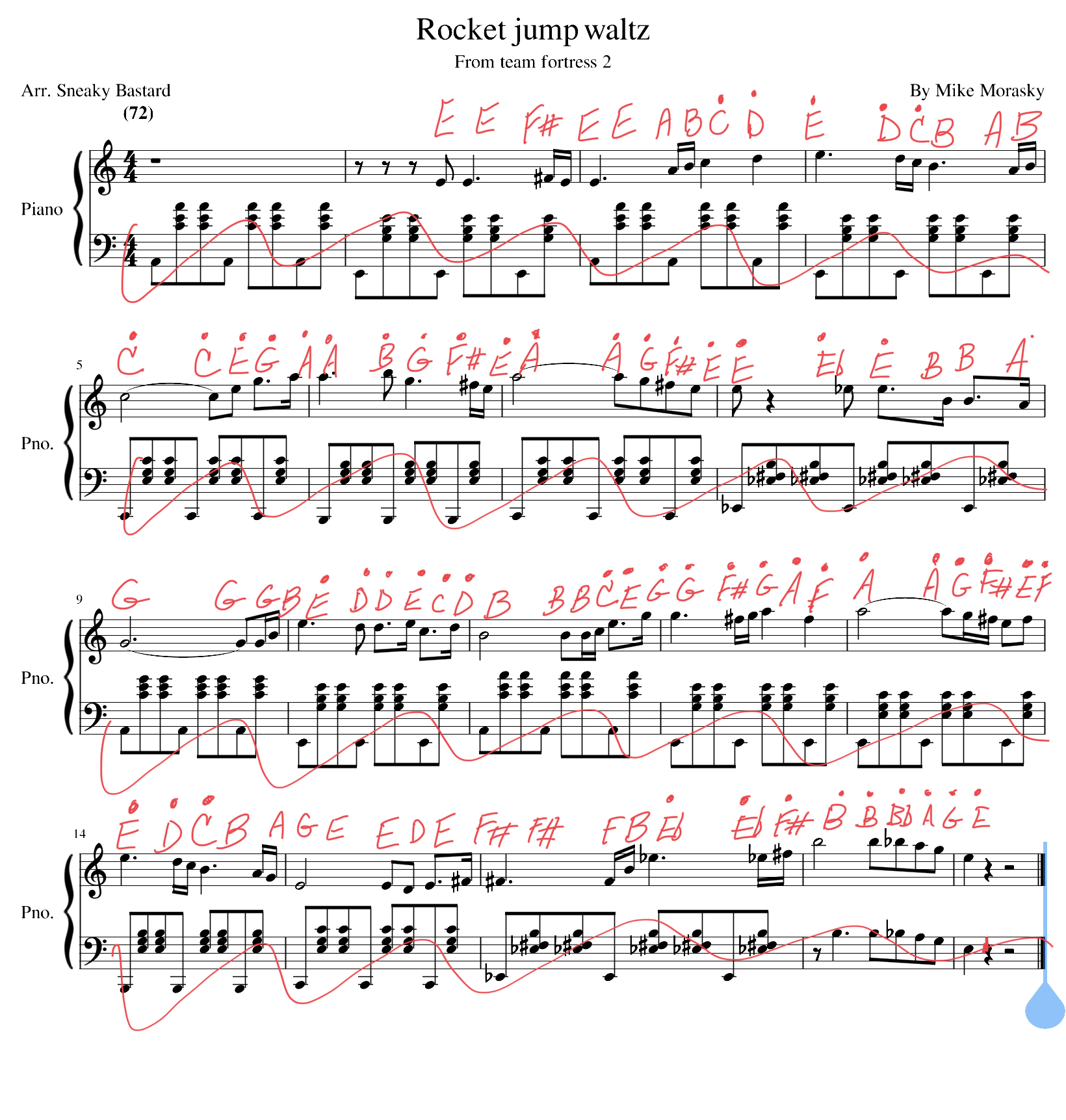 Can Anybody Make Tabs for Rocket Jump Waltz? : r/kalimba